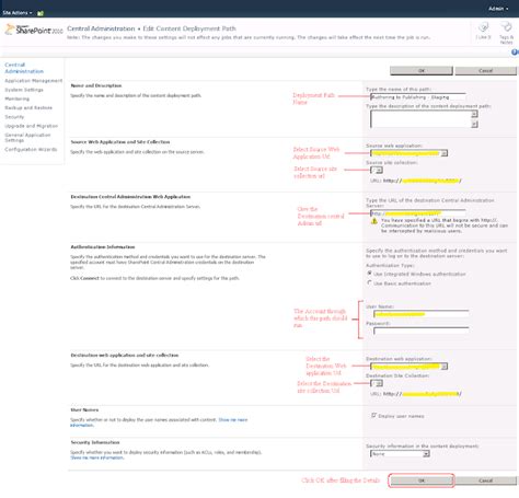 SharePoint Blog Configure Content Deployment In SharePoint 2010