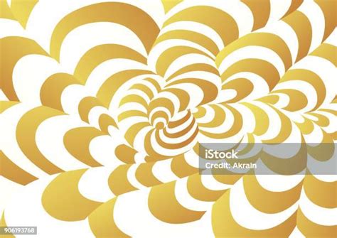 곡선 기하학적 도형의 추상적인 배경입니다 3 차원 이미지의 환영입니다 금 금속에 대한 스톡 벡터 아트 및 기타 이미지 금 금속 배경 주제 왜곡 Istock