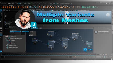 create multiple variants from input meshes with bifrost usd compound