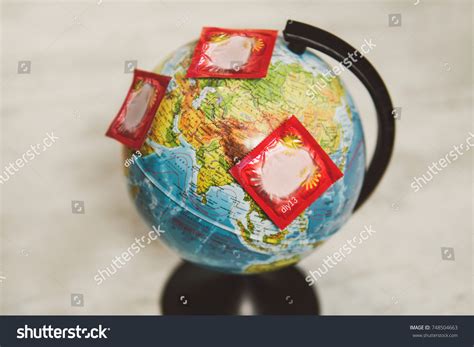 Sex Tourism Concept Globe Condoms Mark Stock Photo 748504663 Shutterstock