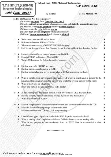 Internet Technology 2017 2018 Bsc It Information Technology Idol