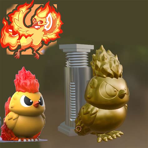 Stl File Graphics Support Moltres Chibi Pokemon Gpu Support