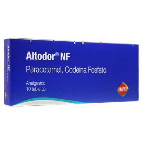 Altodor Nf Paracetamol 300mg Y Codeina Fosfato 30mg X Tableta— Farmacorp
