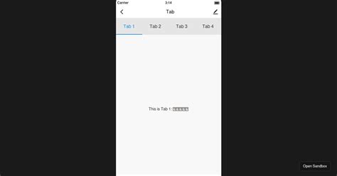 Tab Codesandbox