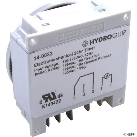 Grasslin Time Clock 24 Hour 120 Volt With Overide Switch 34 0033