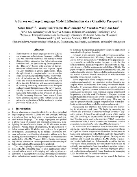 PDF A Survey On Large Language Model Hallucination Via A Creativity Perspective