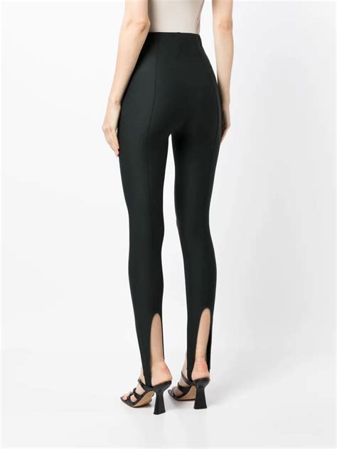 John Elliott Valentina High Waisted Stirrup Leggings Black Farfetch