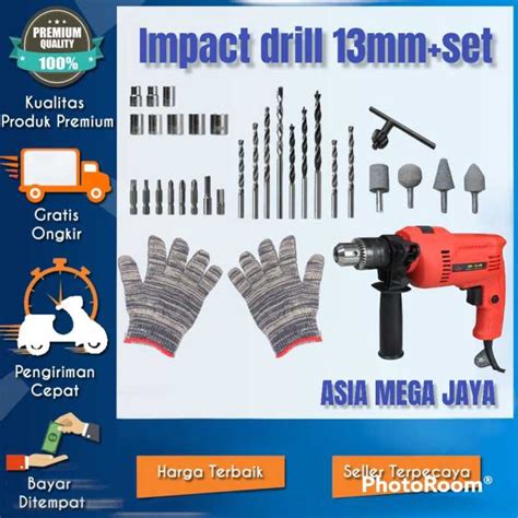 Set Dan Non Set Bor Listrik Bolak Balik 13mm Fulset Koper Bor