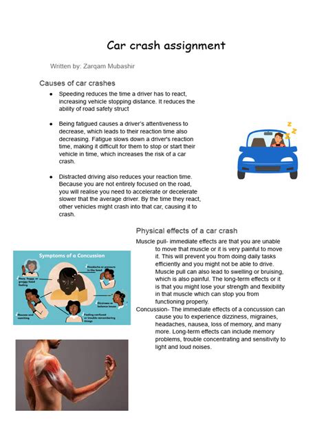 Science Car Crash Assignment Pdf
