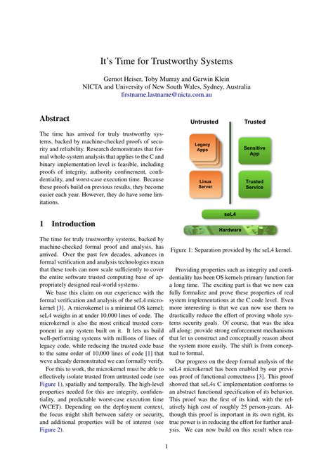 Pdf Its Time For Trustworthy Systems