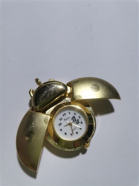 Vintage Ladybug Pendant Watch Womens Fashion Jewelry And Organizers