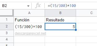 Calcular Porcentajes En Excel Y Google Sheets Descargar Excel