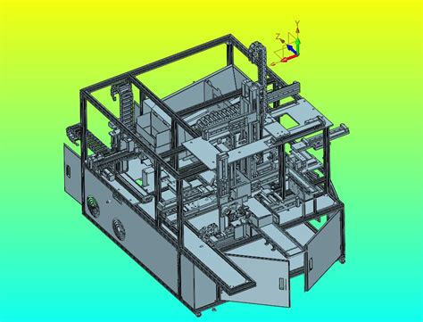 快递纸箱一字封底成型机高速自动电商开箱机 Step 模型图纸下载 懒石网