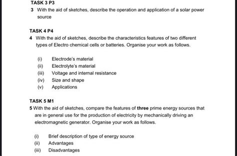Solved Task 3 P3 3 With The Aid Of Sketches Describe The