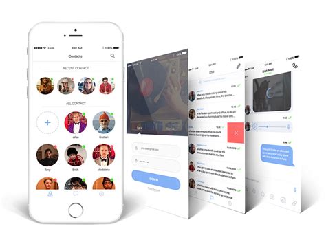 Mobile Chat App UI Freebiesjedi