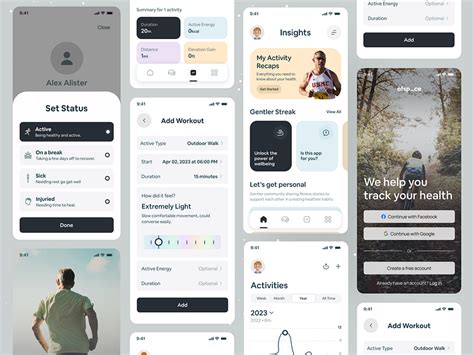 Health And Fitness Tracking App Ui By Ofspace Ux Ui On Dribbble