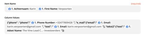 Json For Column Data In Monday Zapier Integration Platform