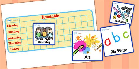 Editable Mini Ks1 Visual Timetable