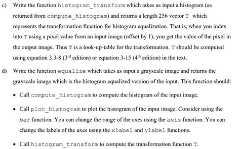 Solved Write The Function Computehistogram That Takes A