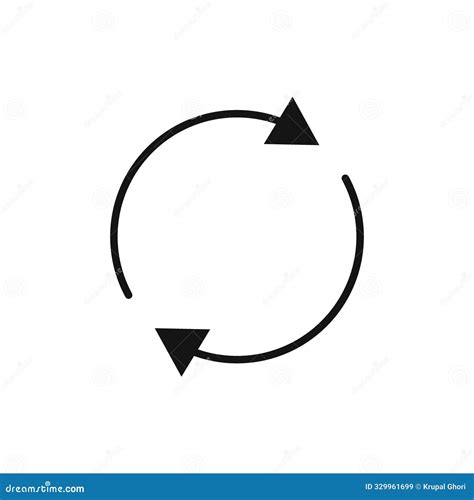 Synchronization Icon 2 Black Line Art Vector Logo 327910699