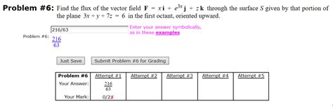 solved problem 6 find the flux of the vector field f xi