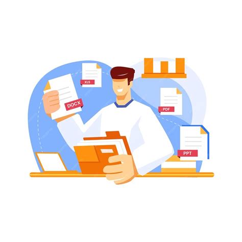 premium vector text files concept illustration design