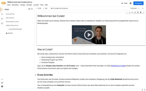 Google Colab 在浏览器中编写和执行代码