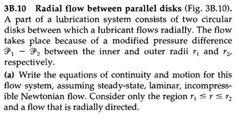 solved 3b 10 radial flow between parallel disks fig