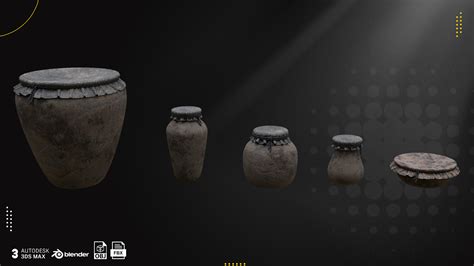 Artstation 50 Old Dinnerware Pack Vol 3 Game Assets