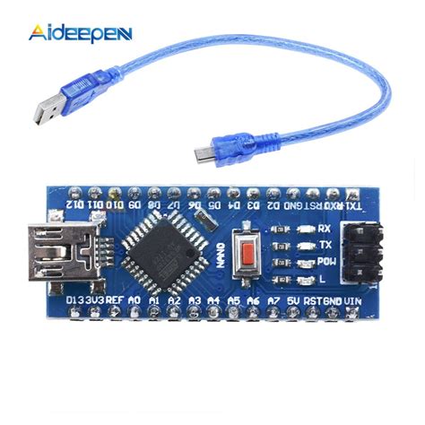 1pc For Arduino Nano V30 Controller Atmega328p Atmega328 Ch340 Usb Dr Aideepen