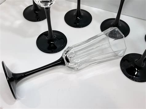 Wine Glasses French Glasses Cocktail Glasses Black Stemware