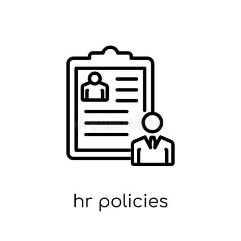 Hr Policies Line Icon Element Of Human Resources Icon For Mobile Concept And Web Apps Thin