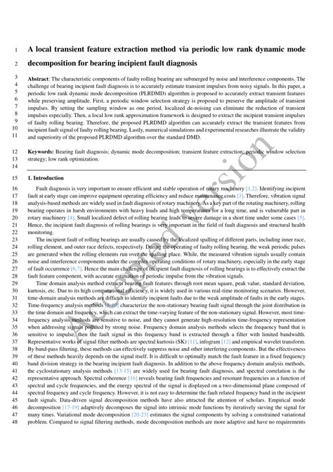 pdf a local transient feature extraction method via periodic low rank