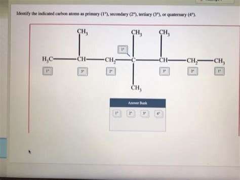 Solved Identify The Indicated Carbon Atoms As Primary 1º