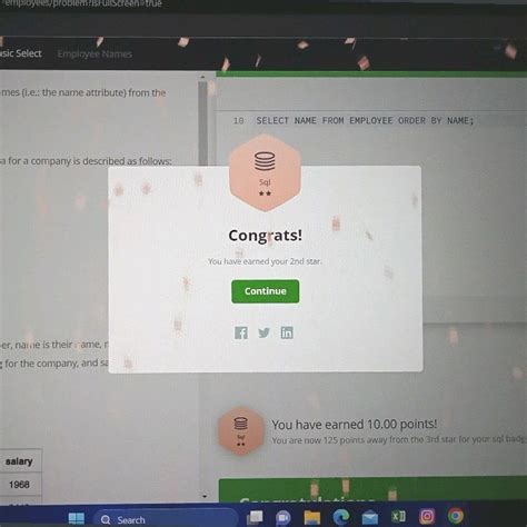 payal tharpal on linkedin hakerrank sql learning
