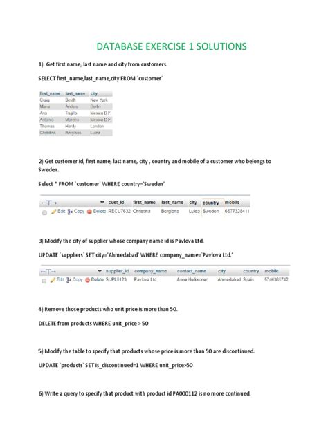 Answer Ex 1 Pdf Data Management Databases