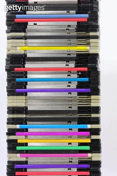 Old Floppy Disks Used To Save Data And Computer Programs In The 90s And