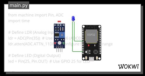 Ldr Sensor Copy Wokwi Esp32 Stm32 Arduino Simulator