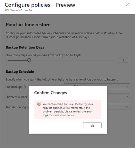 Unable Backup For Sql In Azure Arc Microsoft Community Hub
