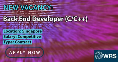 Worldwide Recruitment Solutions Singapore On Linkedin Developer Contract Backenddeveloper