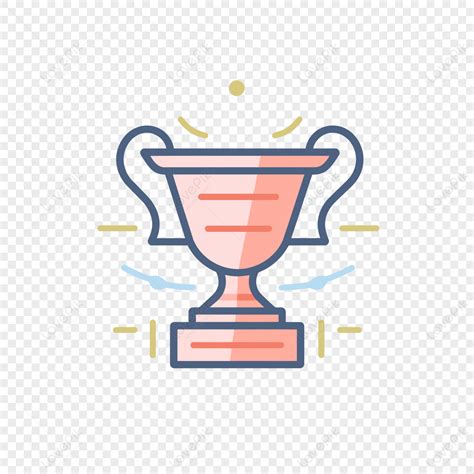 플랫 라인 디자인 우승자 트로피 벡터욱스ui Png 일러스트 무료 다운로드 Lovepik