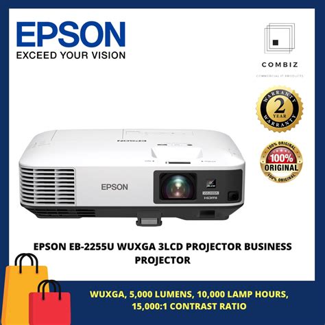 EPSON EB 2255U WUXGA 3LCD PROJECTOR BUSINESS PROJECTOR Shopee Malaysia