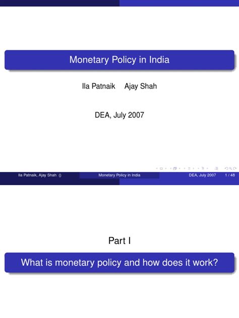 Monitory Policy Pdf