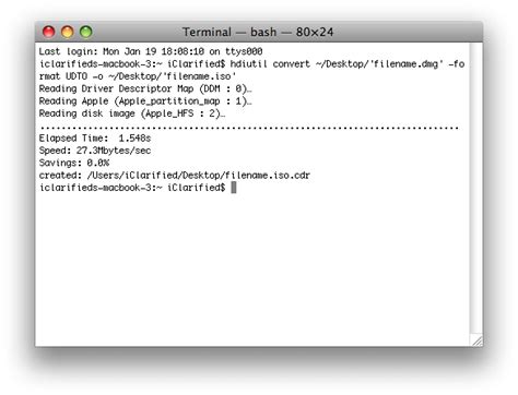 How To Convert A DMG To ISO Using Terminal IClarified