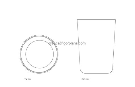 Glass Of Water Free Cad Drawings