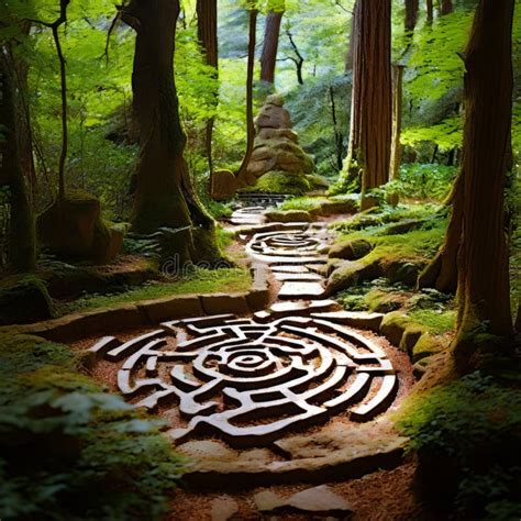 labyrinth discovery trail self guided pathways for exploring la stock