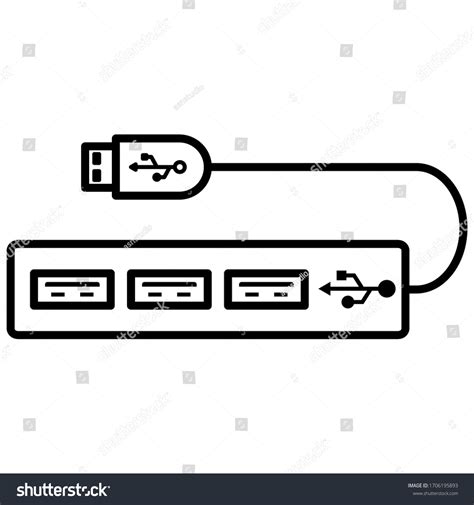 Usb Port Hub Icon Trendy Outline Stock Vector Royalty Free 1706195893 Shutterstock