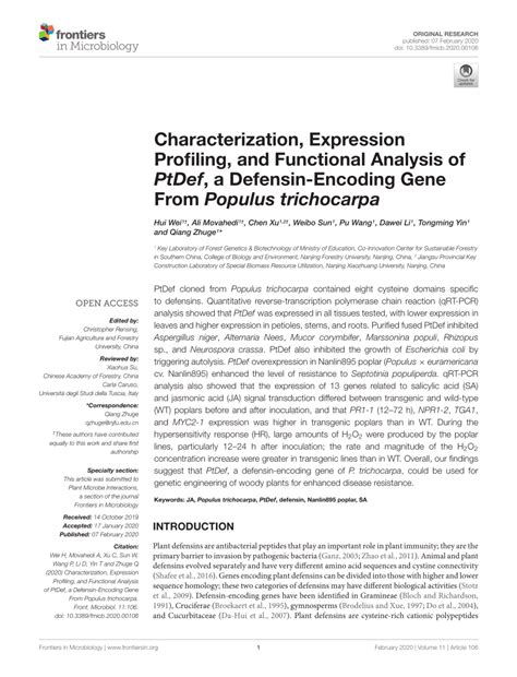 Pdf Characterization Expression Profiling And Functional Analysis