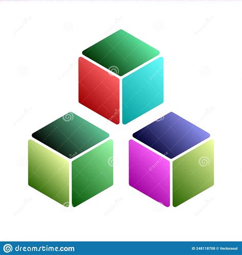 Isometric Cube Element Icon Cubist Abstract 3d Shape Stock Vector Illustration Of Packaging