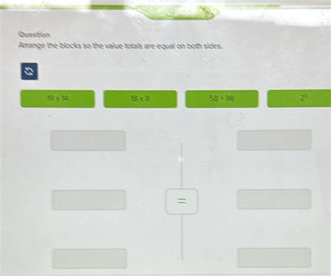Solved Question Arrange The Blocks So The Value Totals Are Equal On